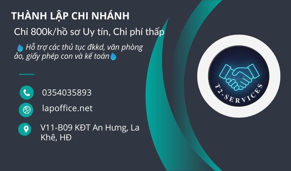 THÀNH LẬP CHI NHÁNH | VĂN PHÒNG LAPOFFICE